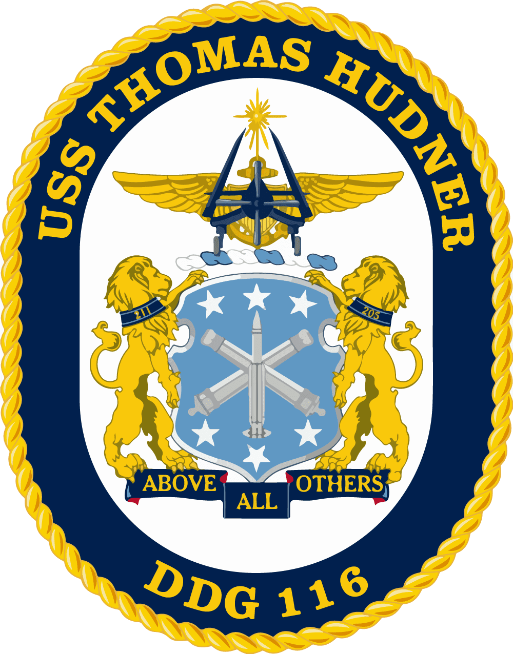 USS Thomas Hudner DDG-116 Badge Sticker Decal Arleigh Burke Class ...
