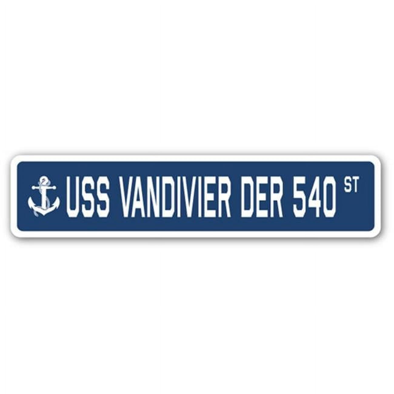 USS VANDIVIER DER 540 Street Sign us navy ship veteran sailor gift ...