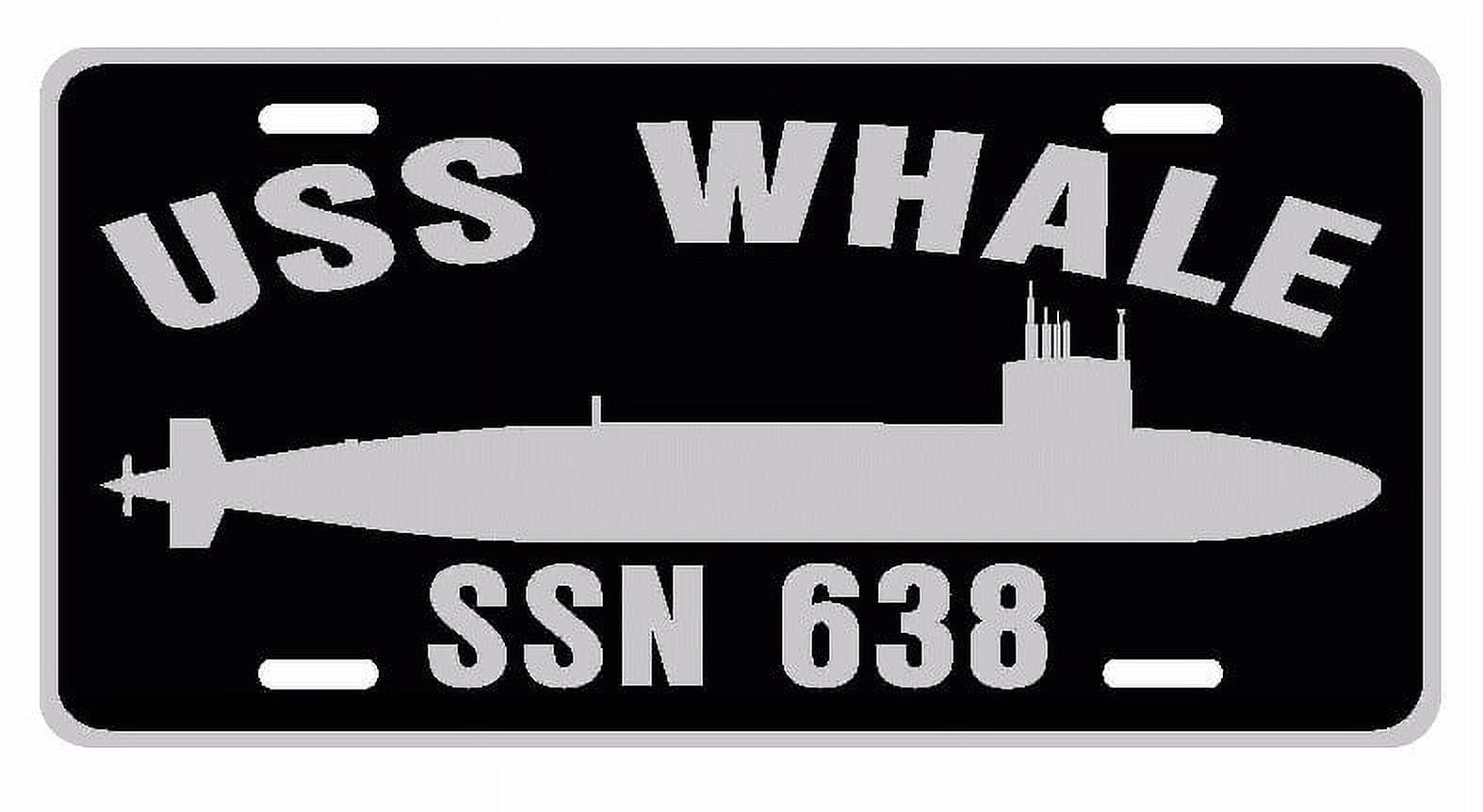 USS WHALE SSN 638 Aluminum License Plate Military Navy USN Car Truck RV ...