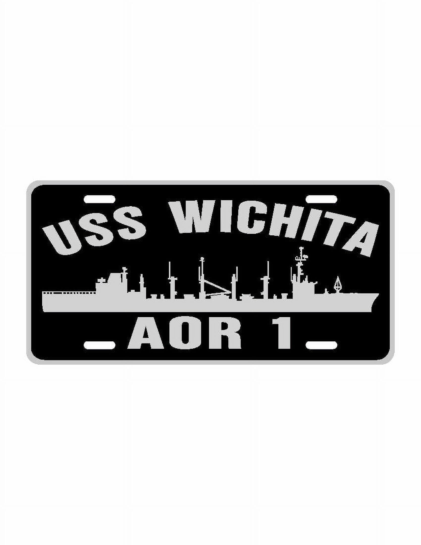 USS WICHITA AOR 1 Aluminum License Plate Military Navy USN Car Truck RV ...