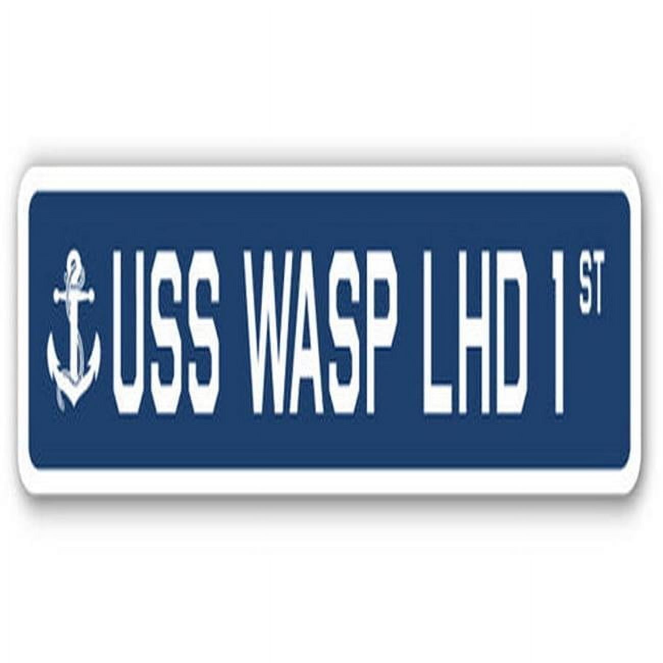 USS Wasp LHD 1 Street Sign - US Navy Ship Veteran Sailor Gift - Walmart.com