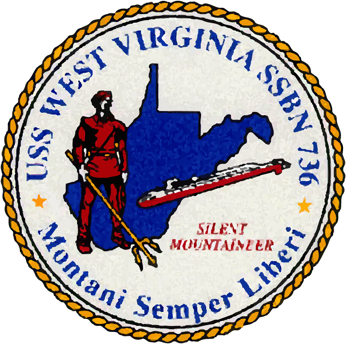 USS West Virginia SSBN-736 Badge Sticker Decal Ohio Class Ballistic ...