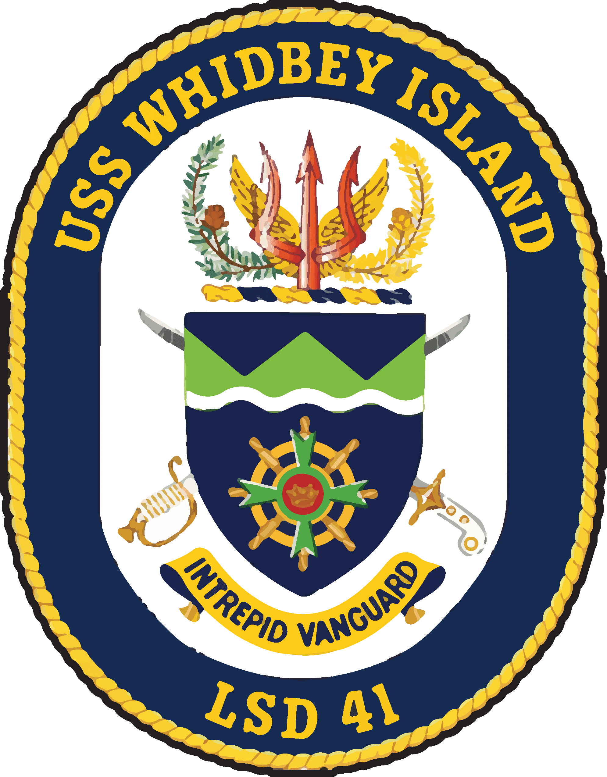 USS Whidbey Island LSD-41 Badge Sticker Decal Whidbey Island Class Dock ...