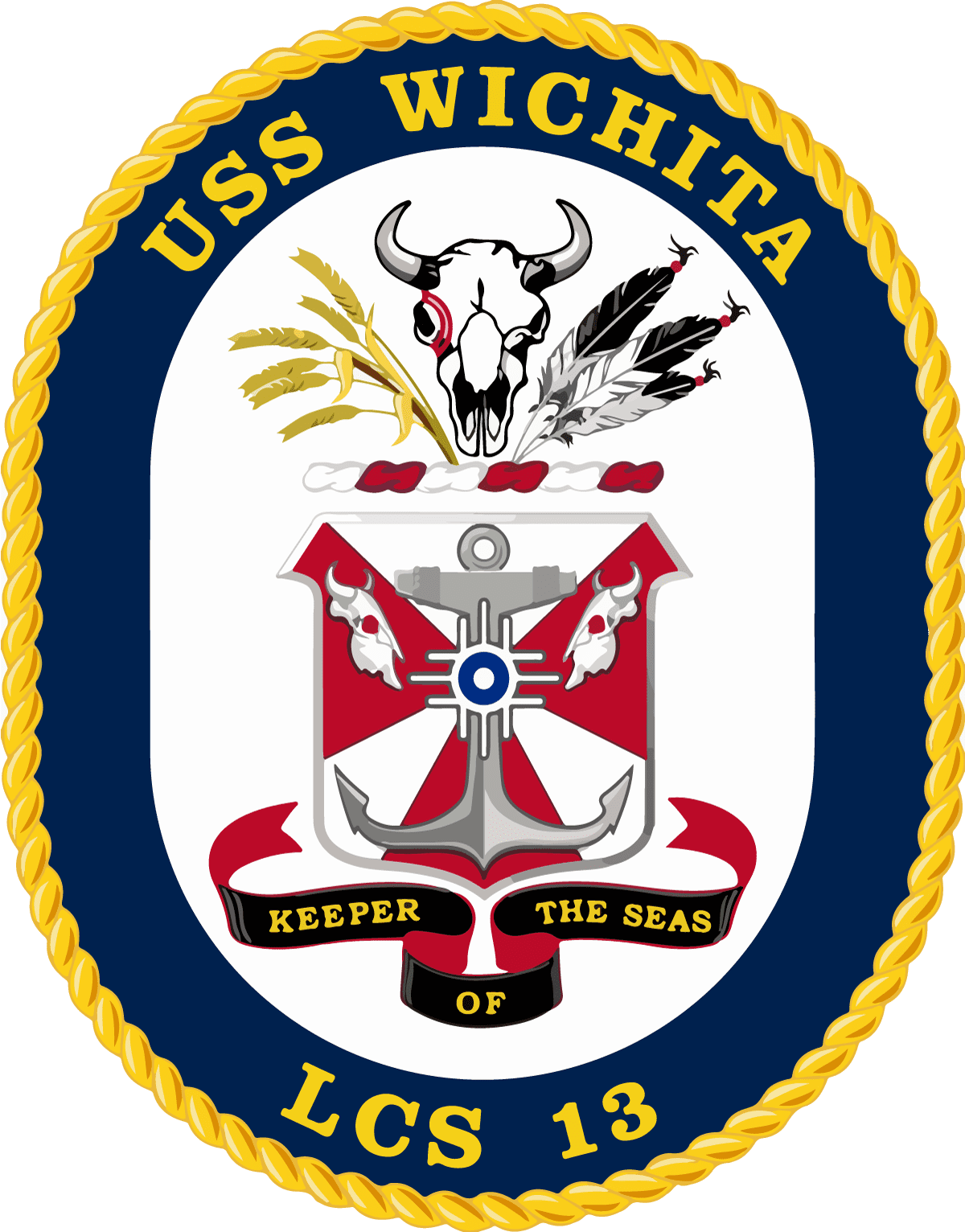 USS Wichita LCS-13 Badge Sticker Decal Freedom Class Littoral combat ...
