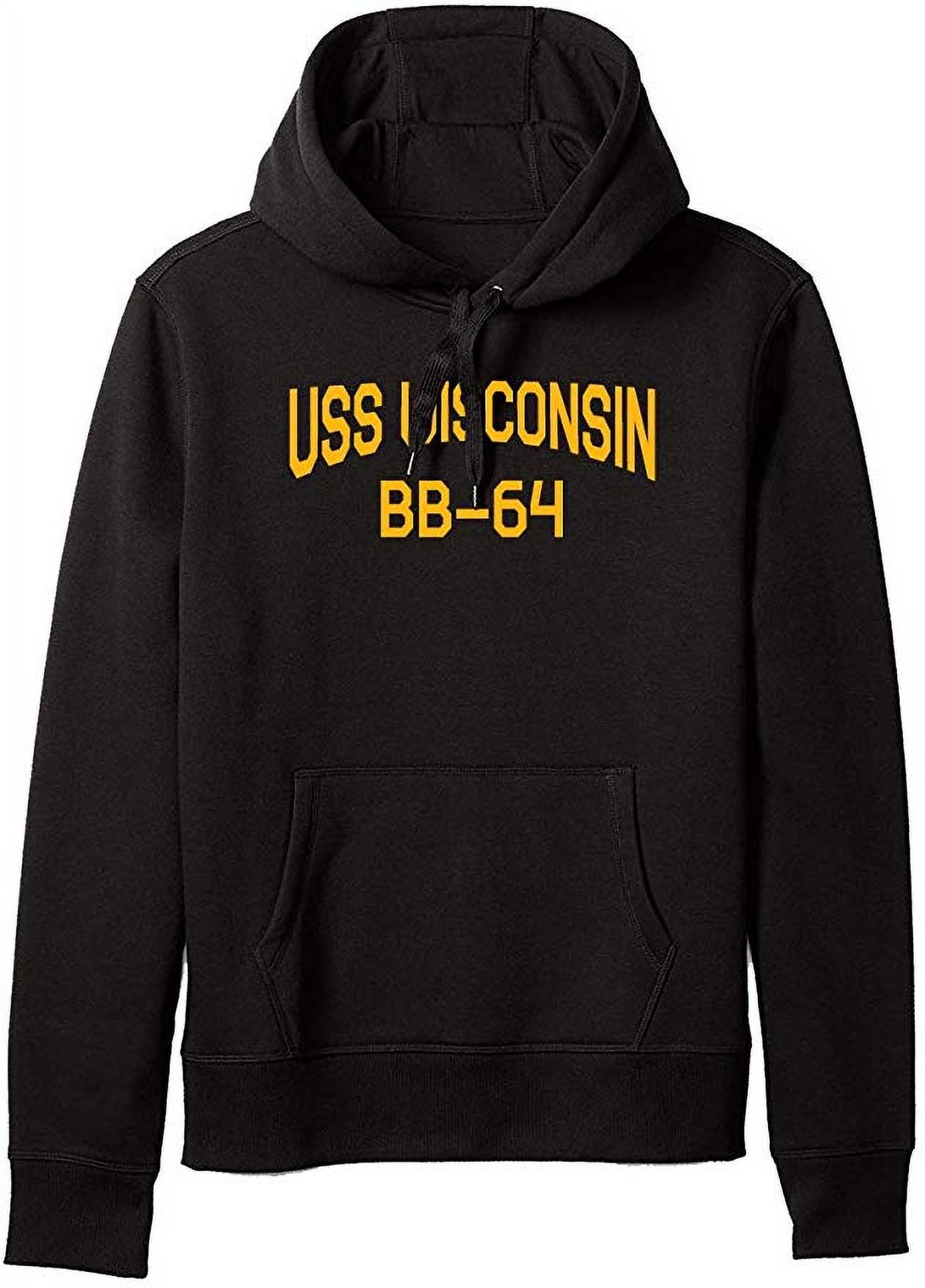 USS Wisconsin BB-64 Battleship Standard Size Pullover Hoodie - Walmart.com