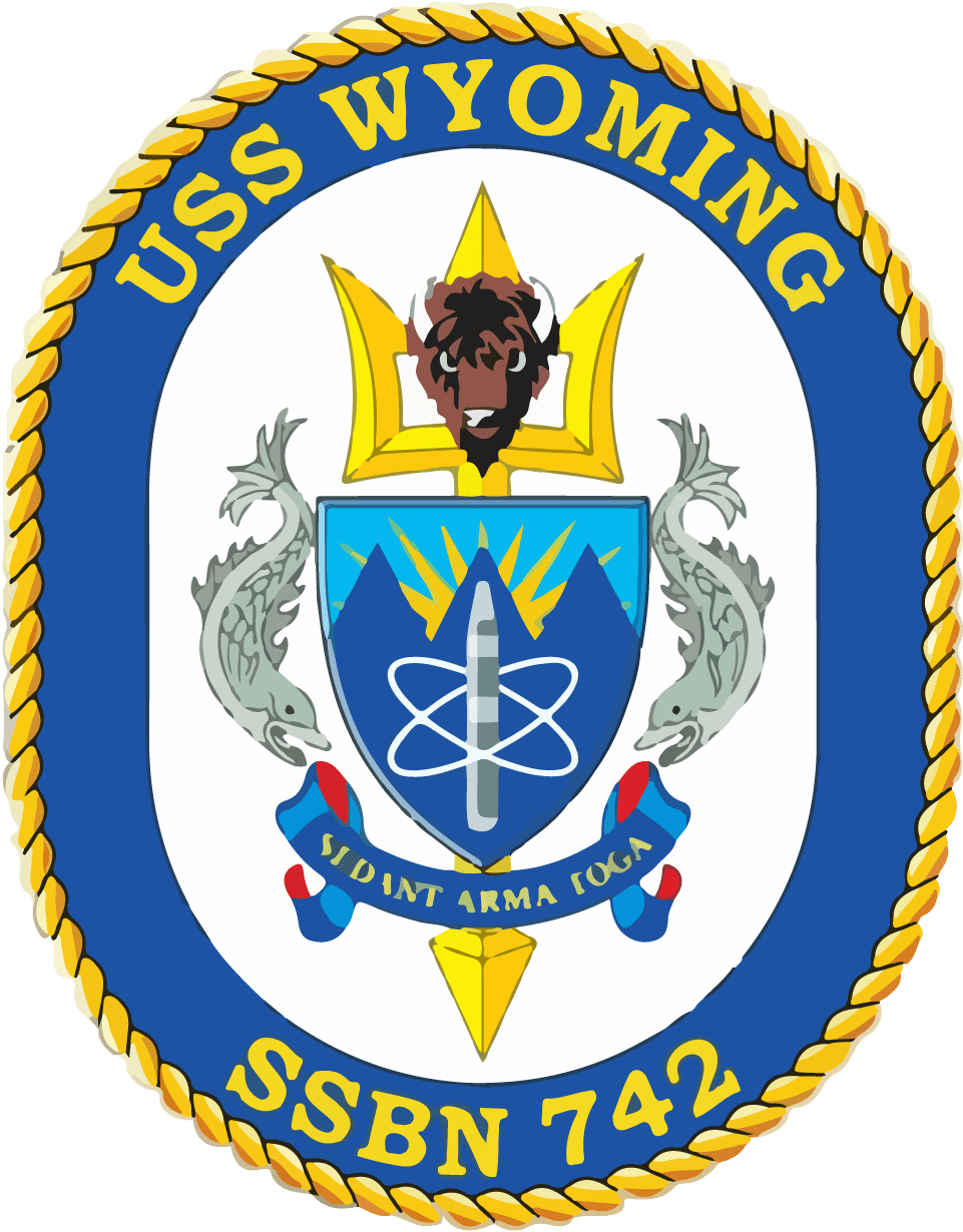USS Wyoming SSBN-742 Badge Sticker Decal Ohio Class Ballistic missile ...