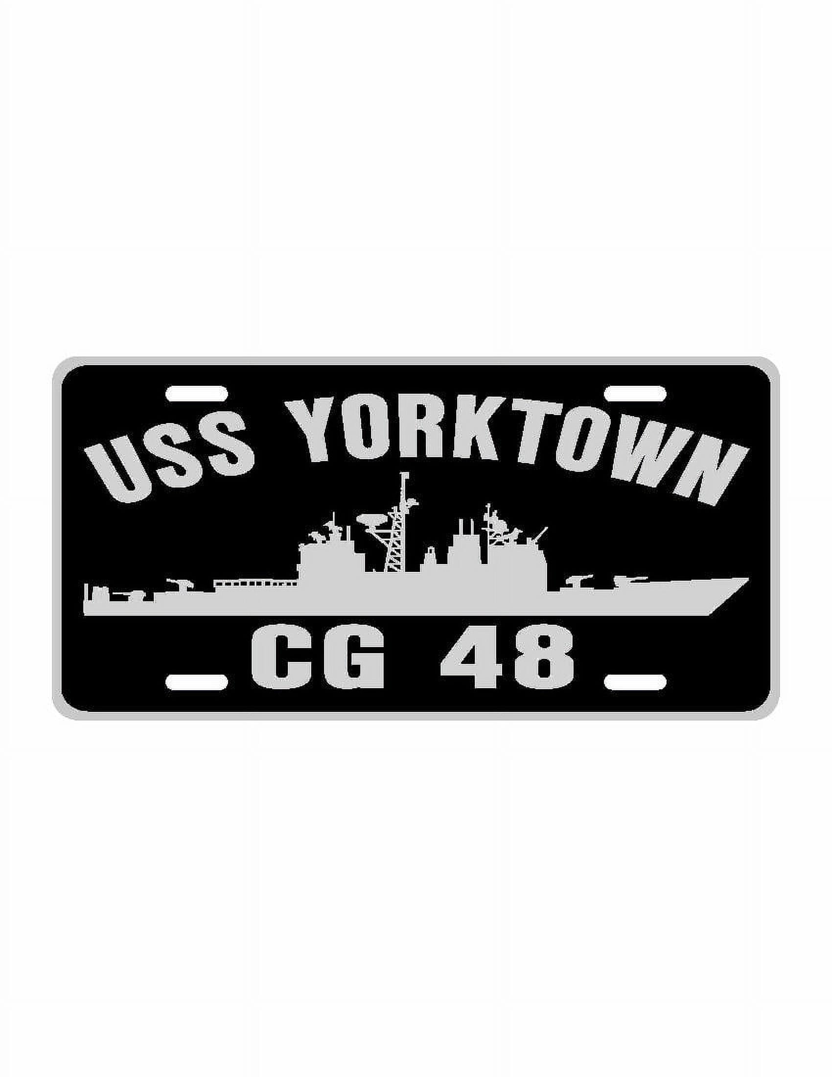 USS YORKTOWN CG 48 Aluminum License Plate Military Navy USN Car Truck ...