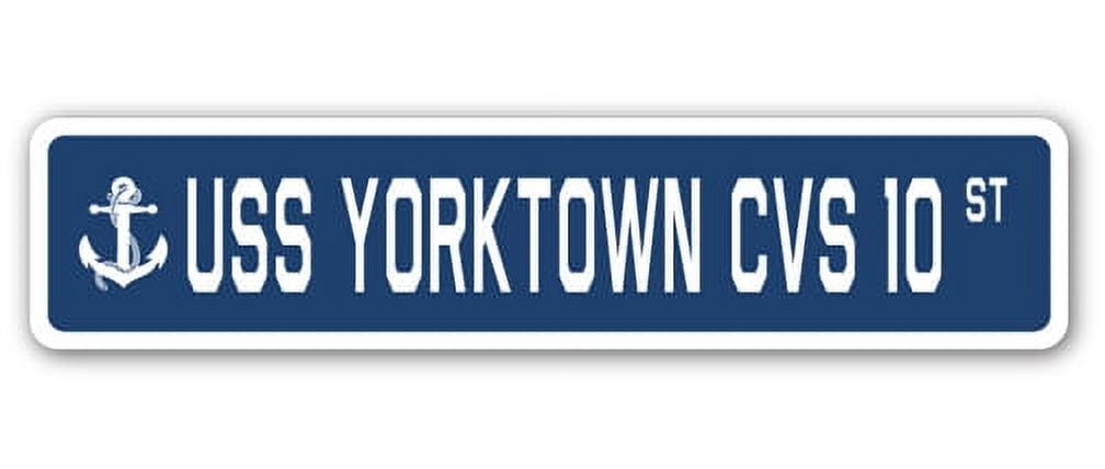 USS Yorktown Cvs 10 Street [3 Pack] of Vinyl Decal Stickers | Indoor ...