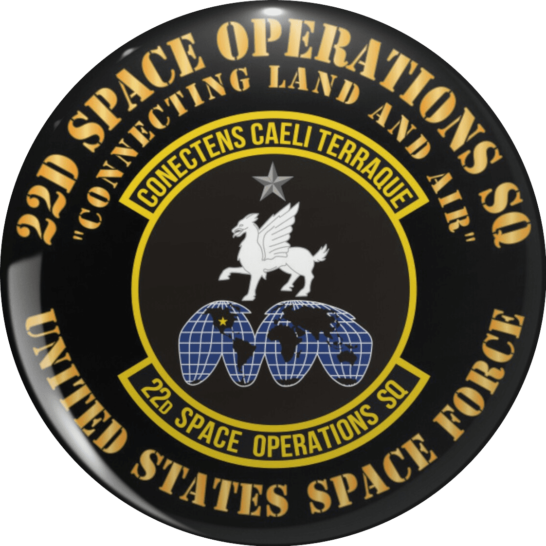 USSF - 22d Space Operations Squadron X 300 Pin Lapel Pin Brooch Steel ...