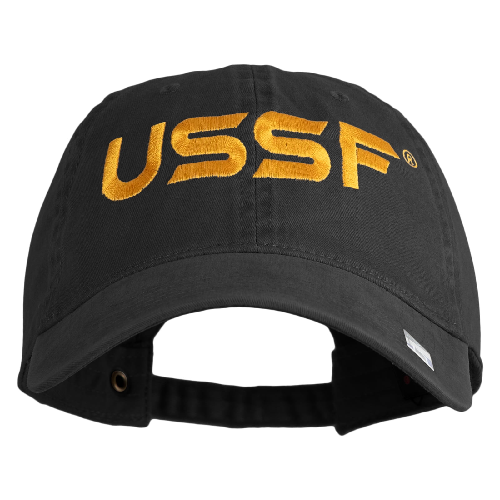 USSF Embroidered Washed Solid Pigment Dyed Cotton Twill Brass Buckle ...