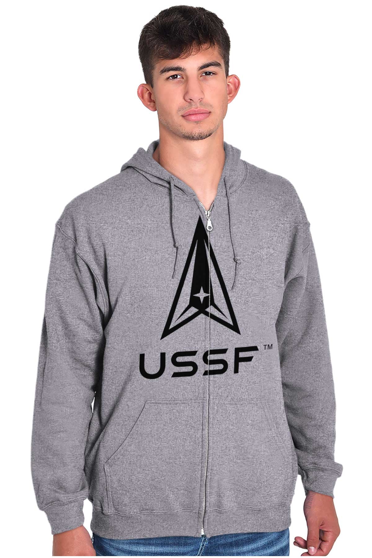 USSF Logo United States Space Force Zip Up Hoodie Men's Women's Brisco ...