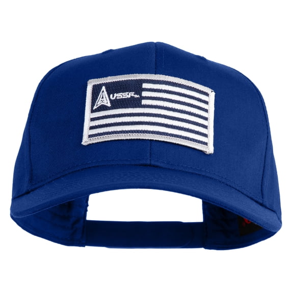 USSF USA White Flag Patched Solid Cotton Twill Pro Style Cap - Royal ...