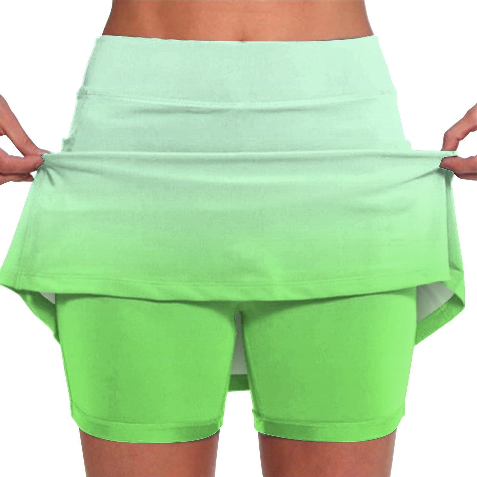 USSUMA Biker Shorts Women Gradient Prints Bike Elastic Band Fashionable ...