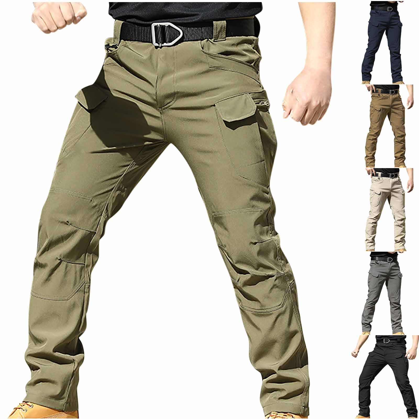 USSUMA Men's Clothing Solid Pocket Long Joggers Activewear Relaxed ...