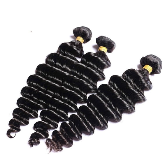 USTAR Brazilian Remy 9A Human Hair Deep Wave 3 Bundle Hair Weave ...