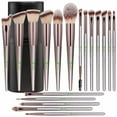 USTAR 18 Pcs Makeup Brushes: Synthetic, Foundation, Powder, Concealer ...