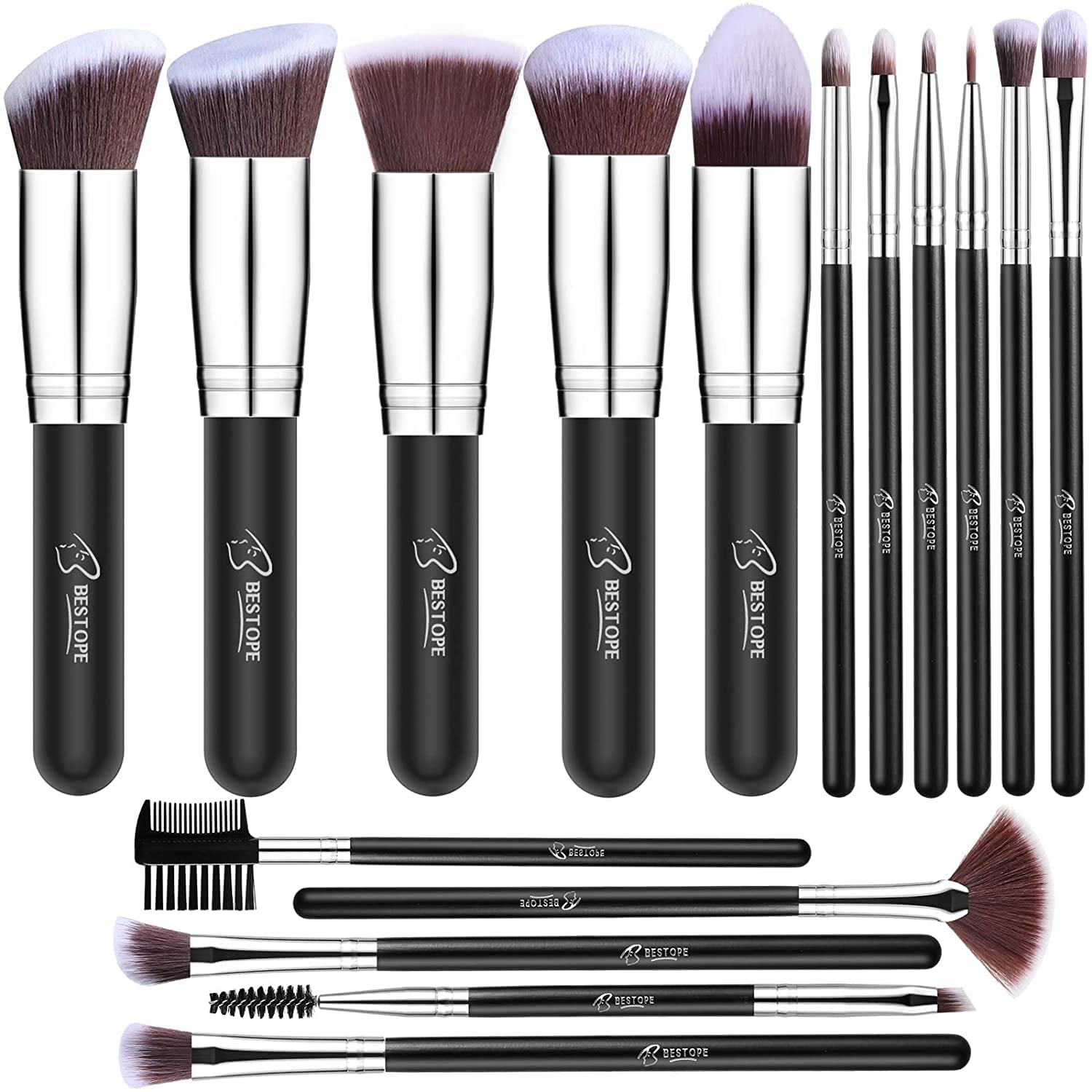 USTAR Makeup Brushes Kit 16PCs Makeup Brush Set Premium Synthetic ...