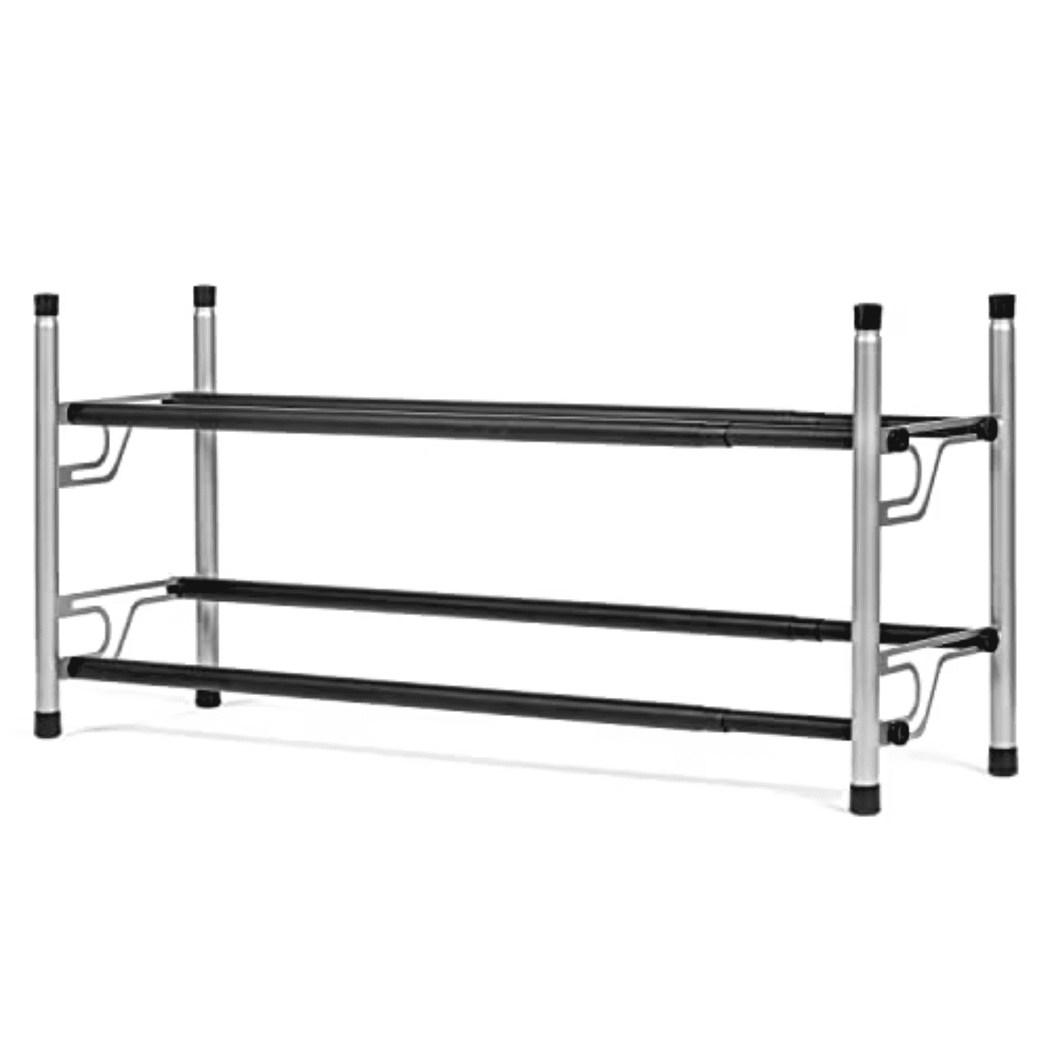 USTECH 2 Tier Adjustable & Expandable Metal Shoe Rack Organizer | Slide ...