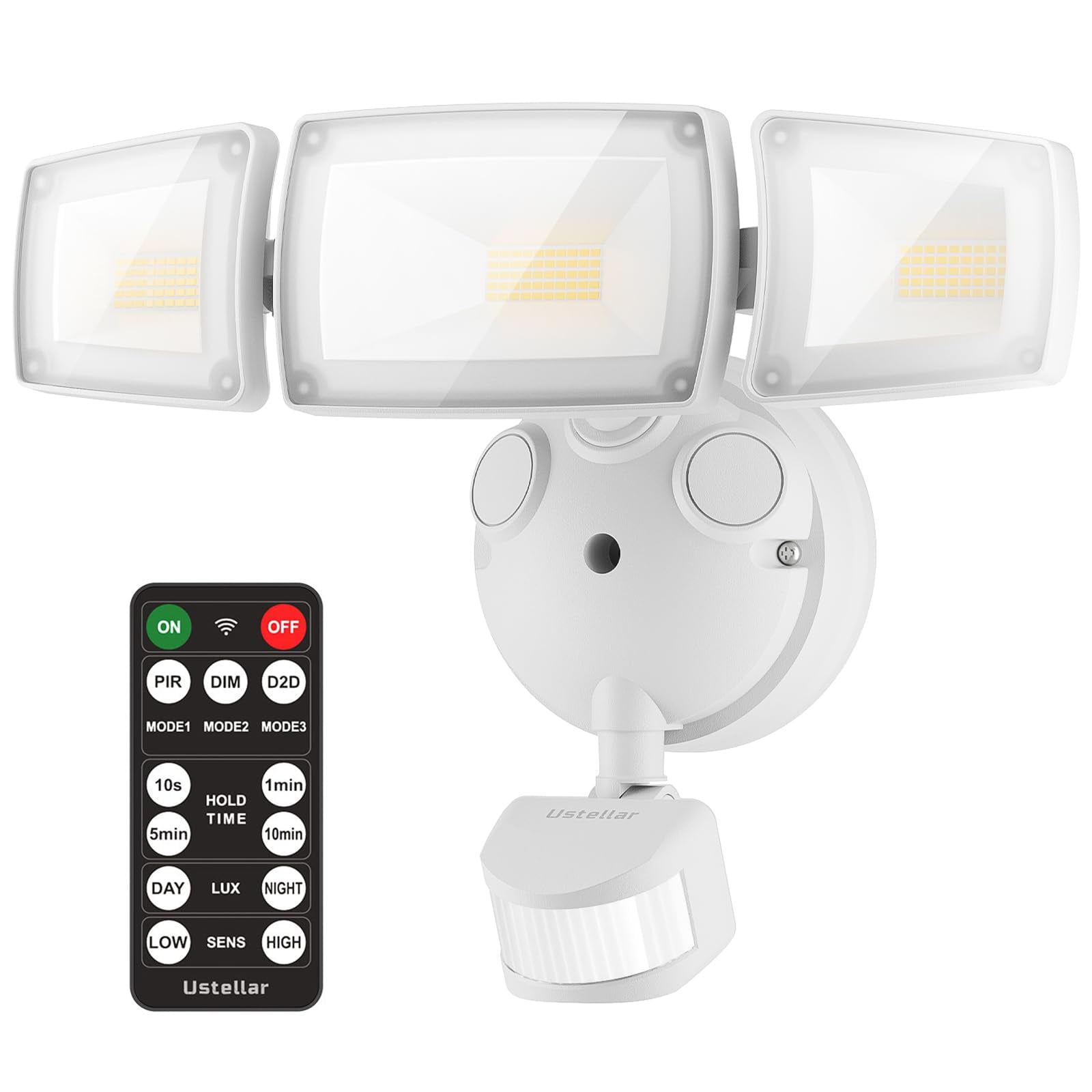 USTELLAR 1 Pack 55W LED Security Lights Motion Light Outdoor with ...