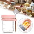 USUERY Glass Oats Container With Airtight Lid And Spoon For Breakfast ...