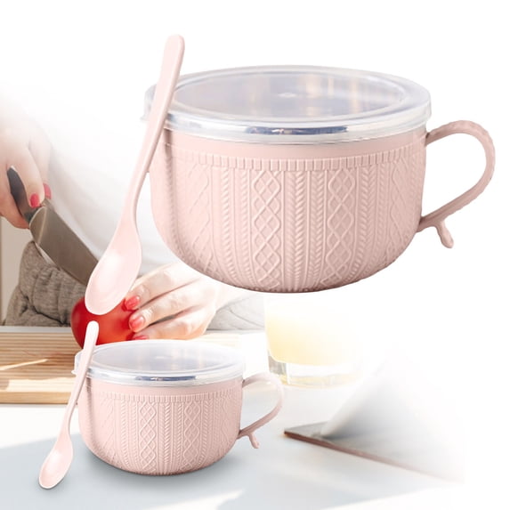 USUERY Large Soup Mug With Handle And Lid For Coffee Stews Reusable ...