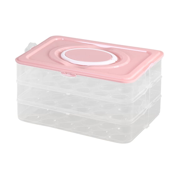 USUERY Plastic Egg Carton Holder, Layer Deviled Egg Tray With Handle ...