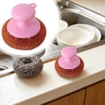 USUERY Stainless Steel Pot Scrubber with Short Handle Metal Sponge for ...