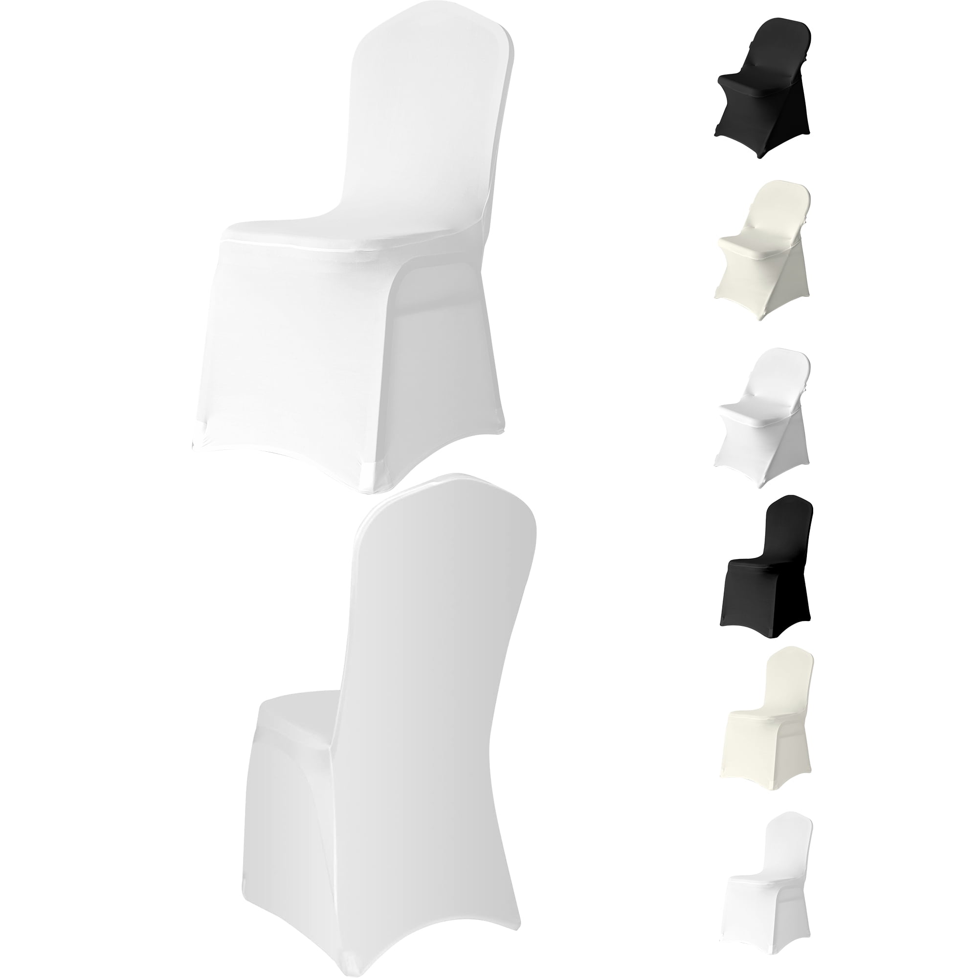 USVEVORUS 100 Pcs White Chair Covers Polyester Spandex Chair Cover ...