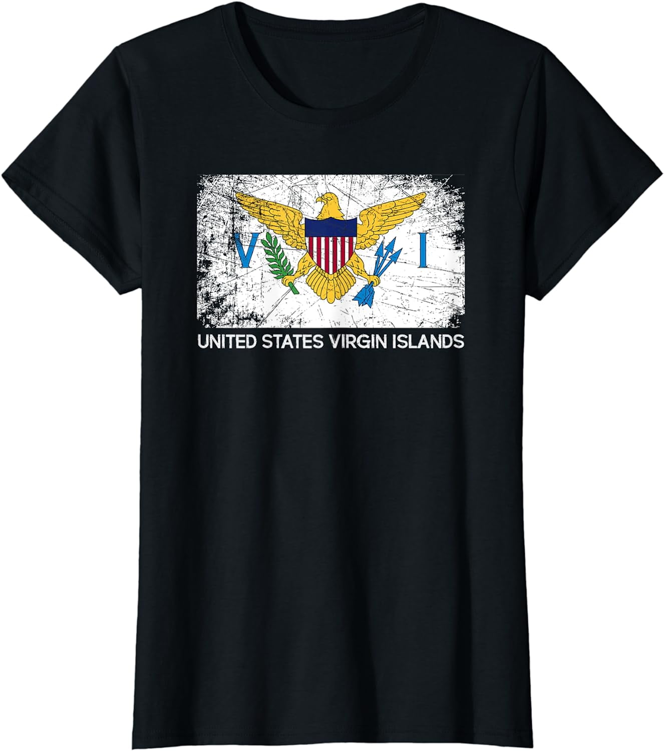 USVI Flag T-Shirt | Vintage Made In U.S. Virgin Islands Gift - Walmart.com
