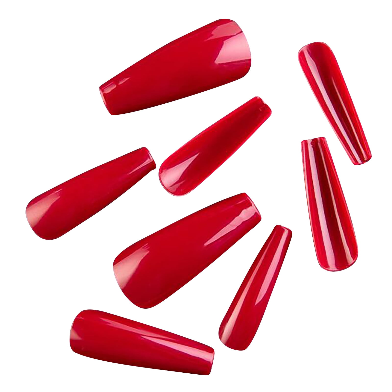 Usyfakgh 100pcs Long Nails Full Cover False Nail Coffin Tips Ballerina