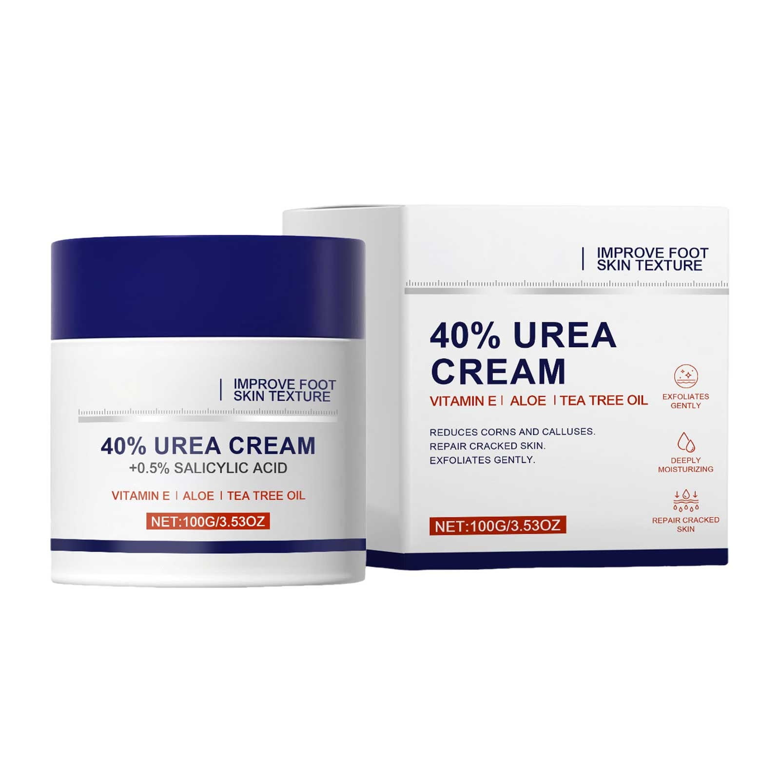 USky 40% Urea Cream with 2% Salicylic Acid - Maximum Strength Foot ...