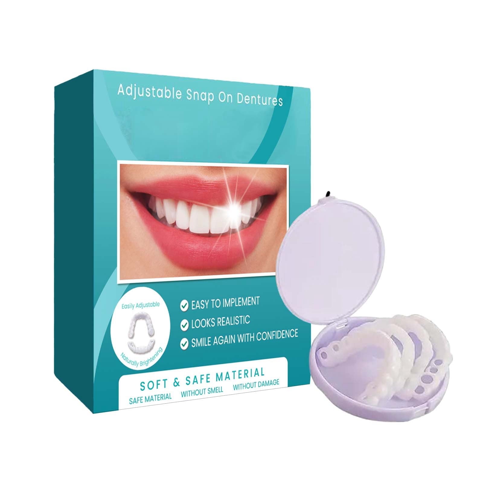 USky Adjustable Fake Teeth Veneers Dentures Socket for Women and Men ...
