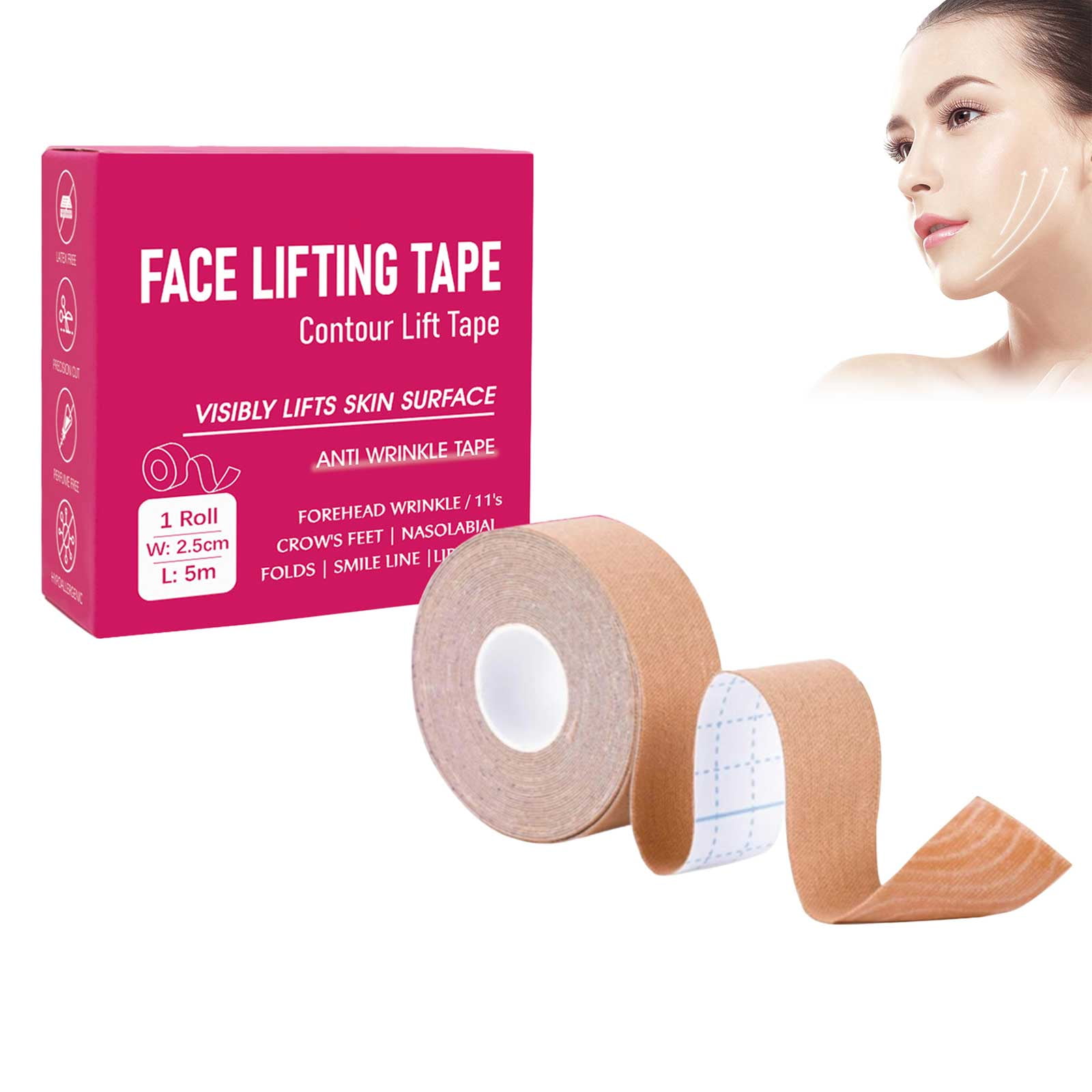 USky Anti-Wrinkle Face Tape: Lifting Solution for Forehead, 11's Lines ...