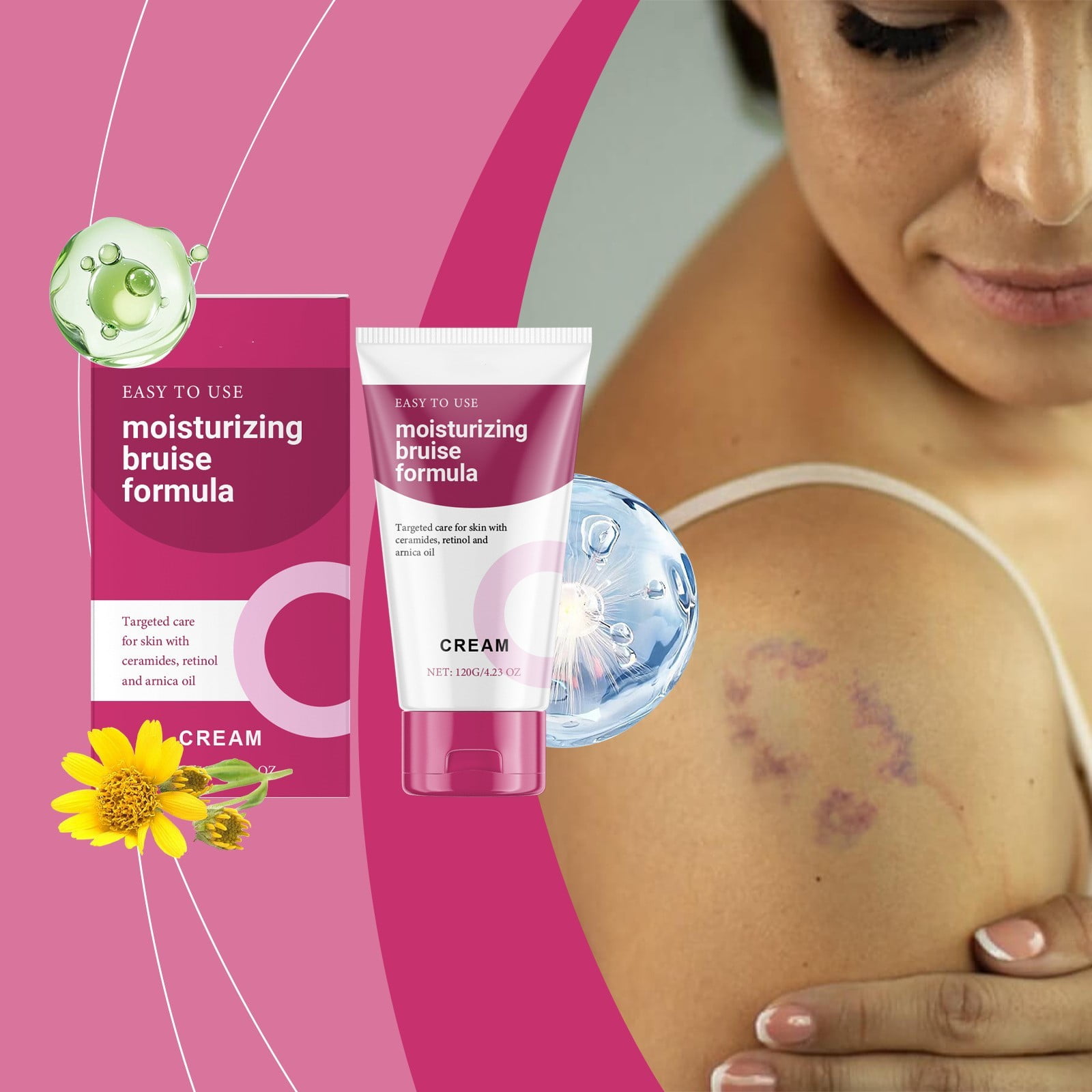USky Dermend Bruise Cream Extra Strength, Moisturizer For On Arms Legs ...