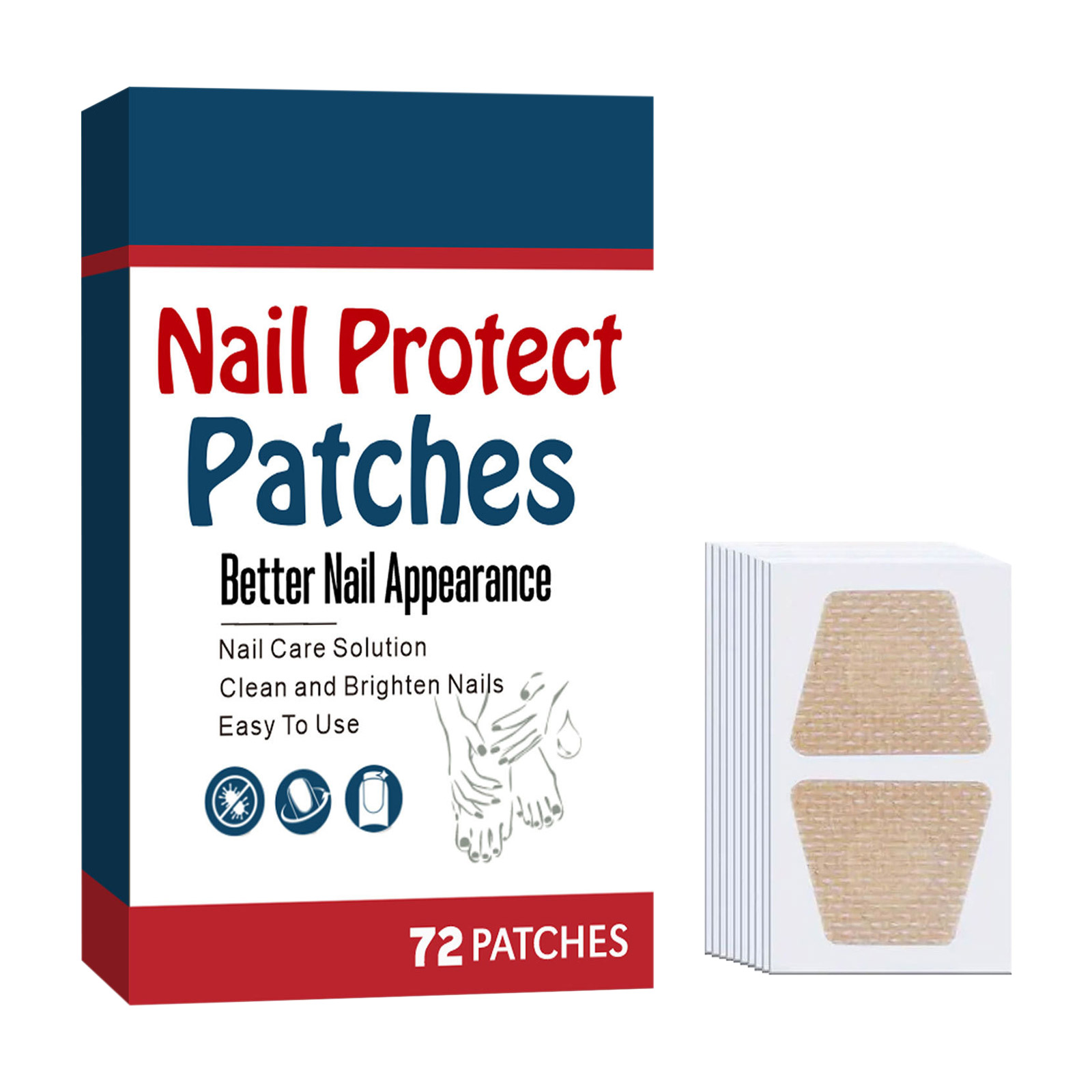 USky Extra Strength Toenail Care - 72 Nighttime Nail Patches for Fungal ...