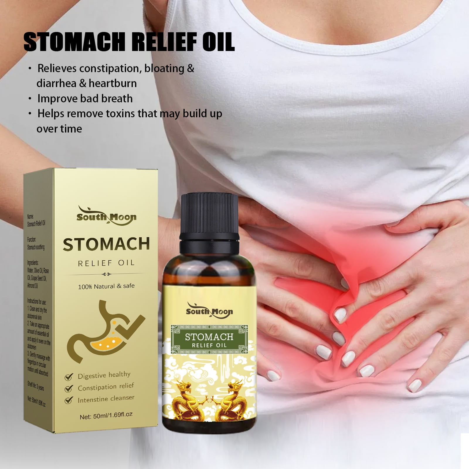 USky Ginger Oil - Promotes Blood Circulation & Metabolism, Ideal for ...