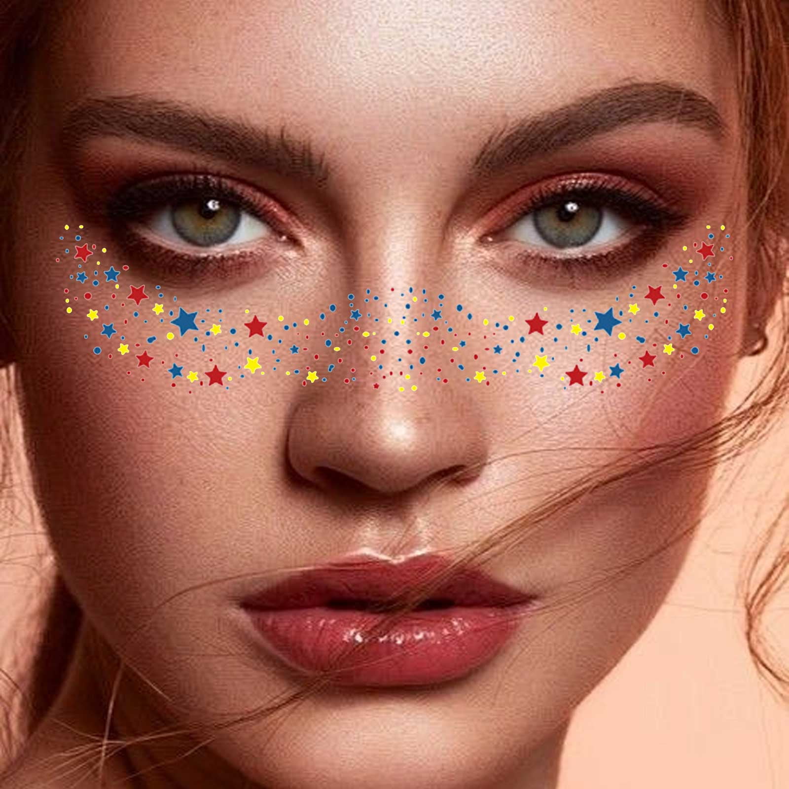 USky Rainbow Pride Glitter Freckles: 6-Pack Face Tattoo Makeup Patches for Pride Month, Parades ...