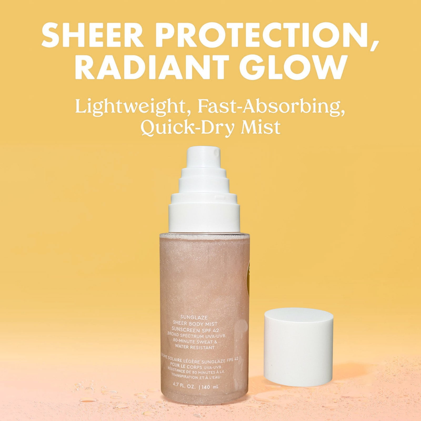 USky Rose Gold Sheer Body Mist Sunscreen 42 Infused With Shimmering ...