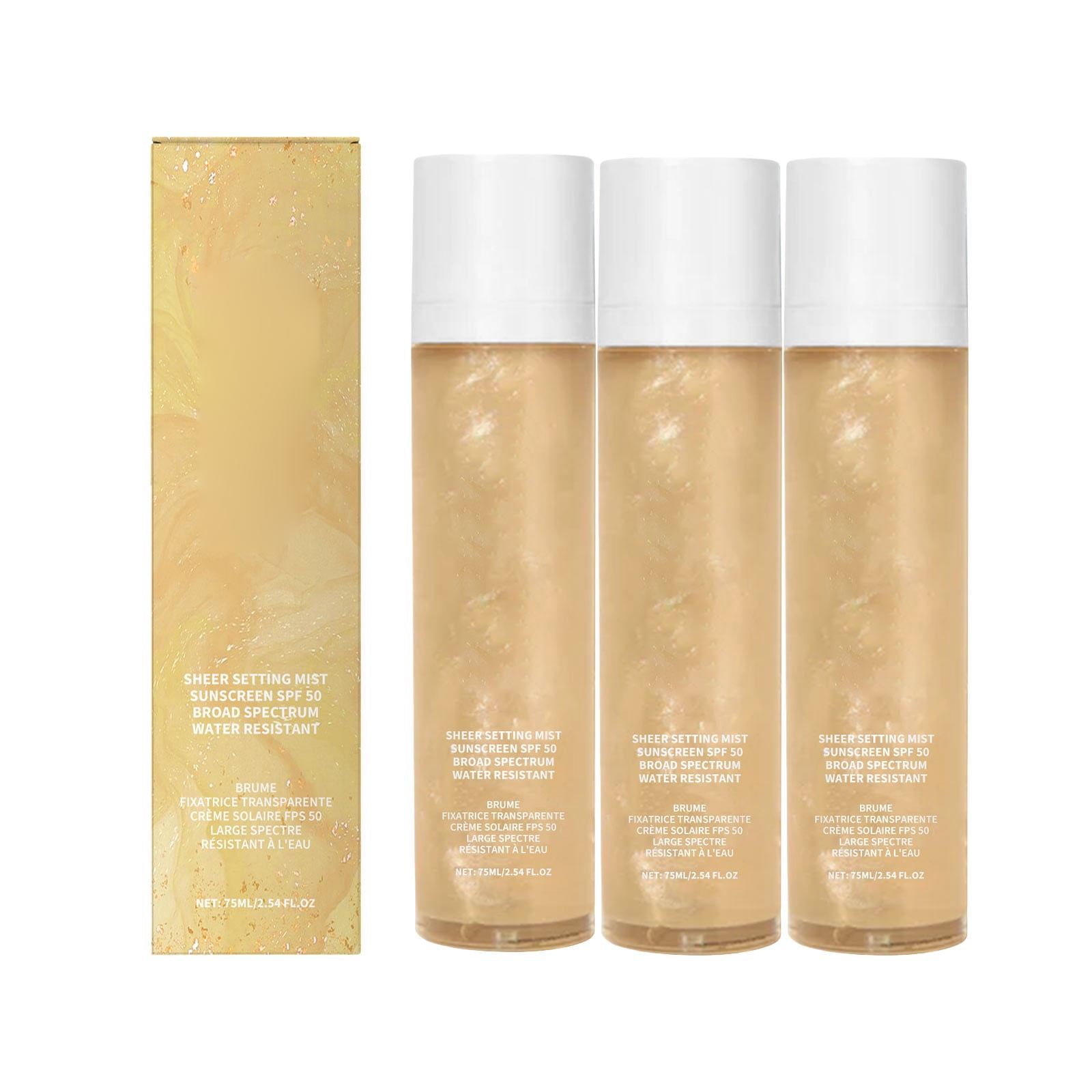 USky Sheer Setting Mist Sunscreen Spf 50, Broad Spectrum Shimmering ...