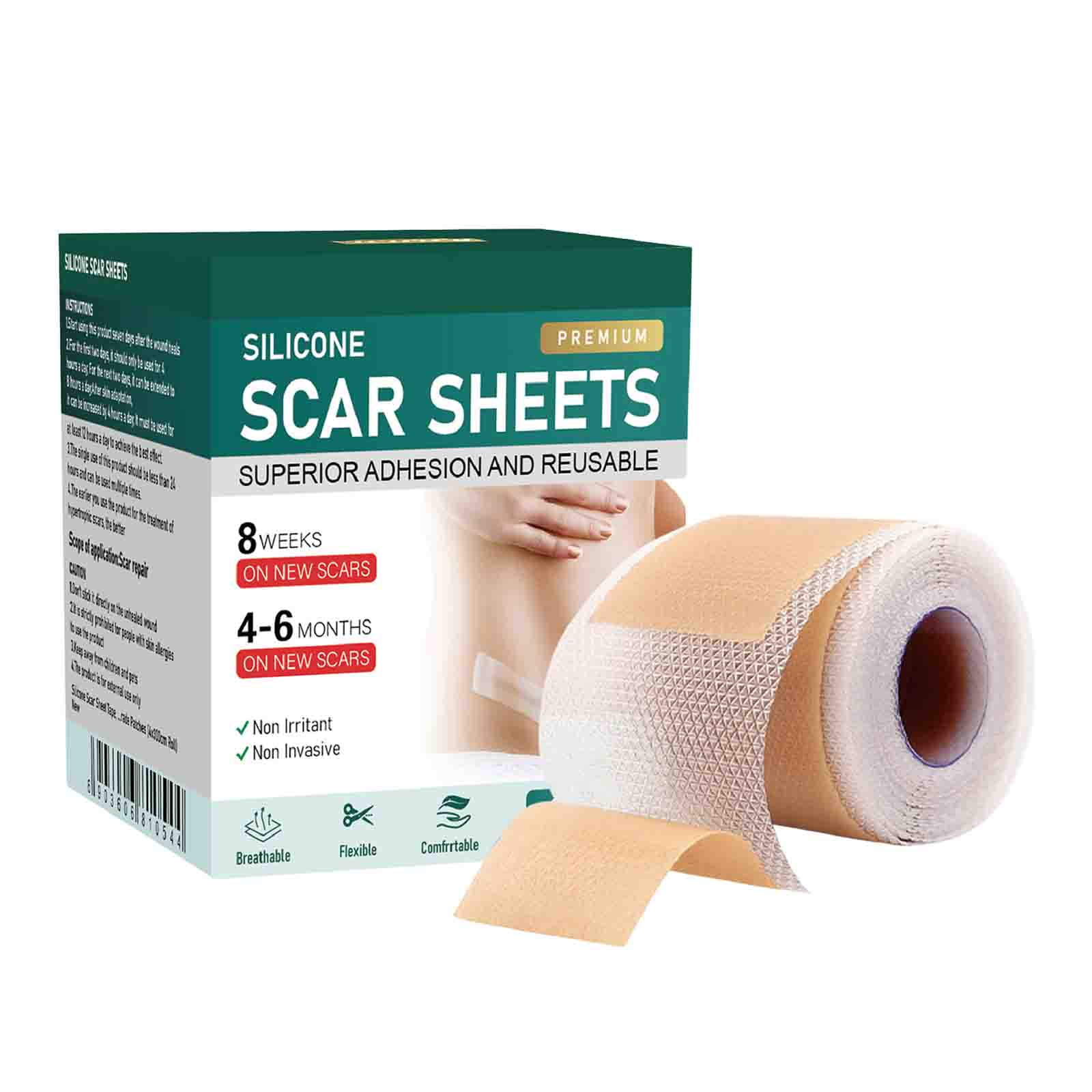 USky Silicone Scar Sheets, Silicone Scar Tape, Reusable and Effective ...