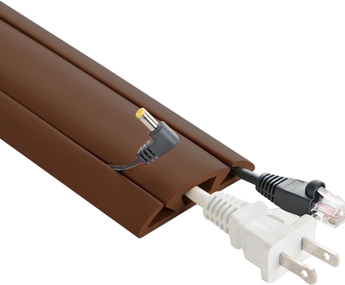 UT Wire 5 FT Cord Protector and Cover with 3-Channels, Brown - Walmart.com