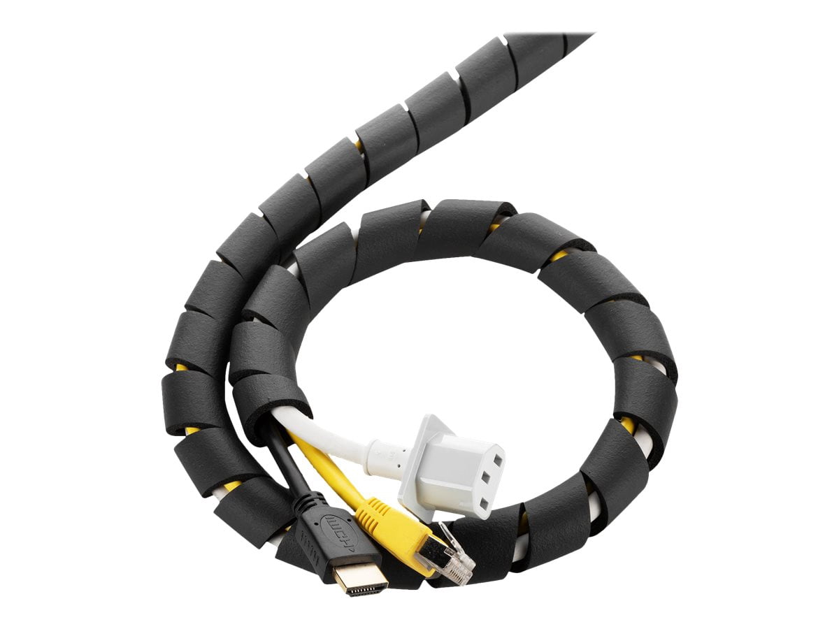 UT Wire Cable Slinky - Cable wrap - spiral - 10 ft - black - Walmart.com