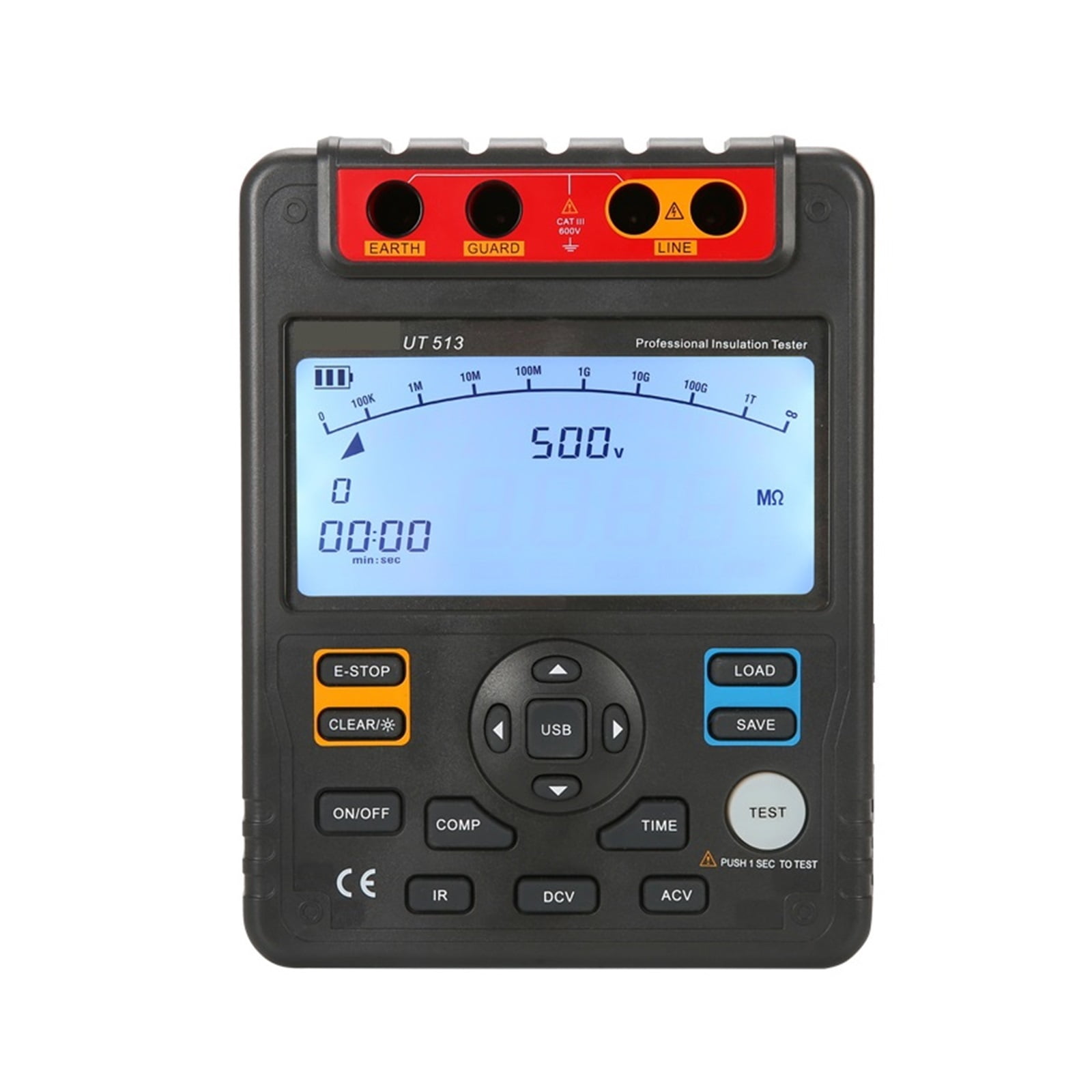 UT513 Insulation Resistance Tester Electrical Meter AC DC Voltmeter ...