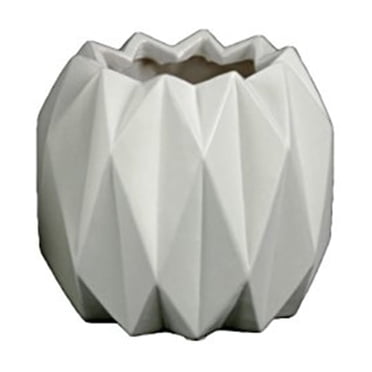 Urban Trends Collection 4 Piece Large Matte White Ceramic Elongated ...