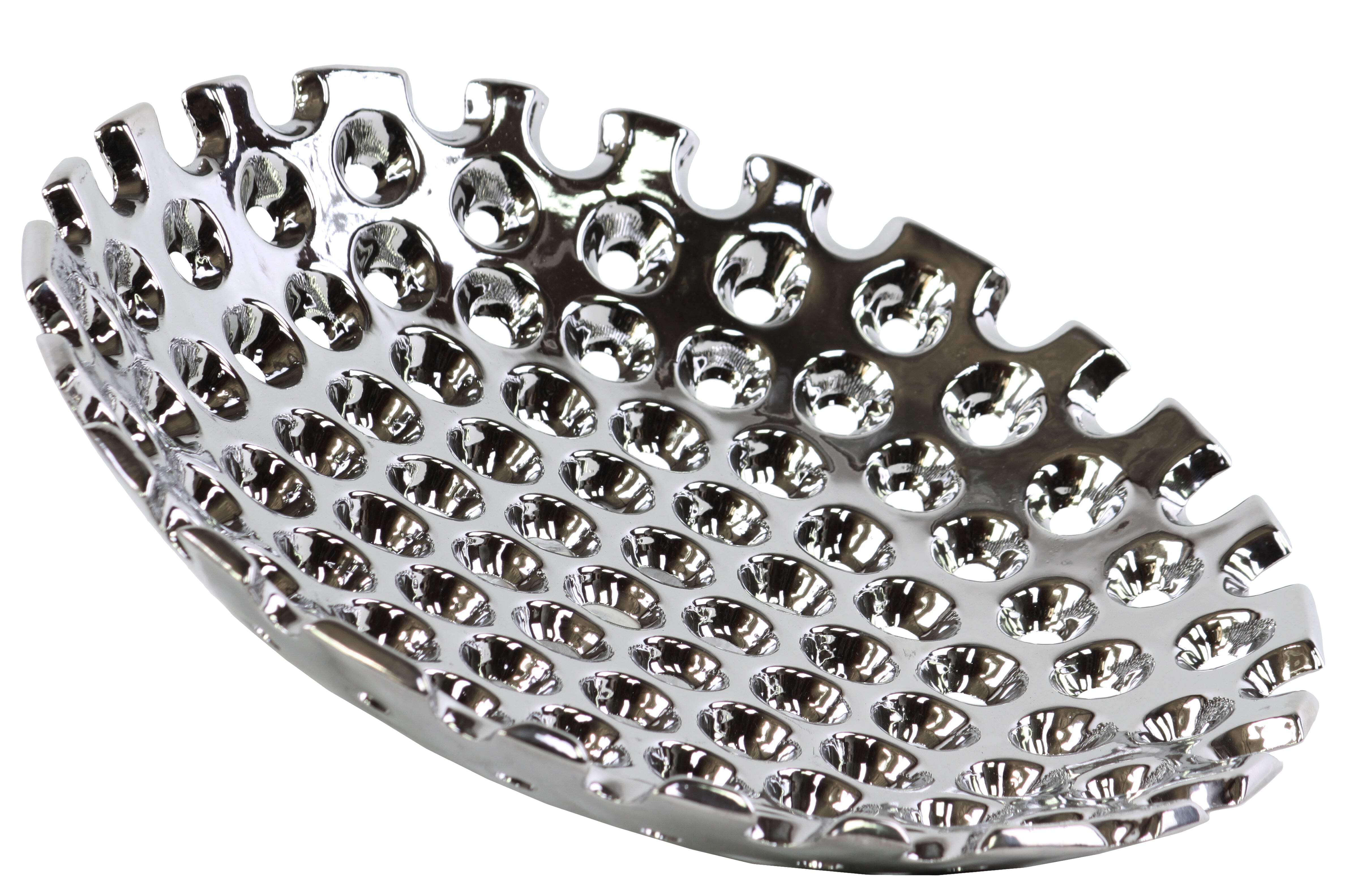 UTC35300 Ceramic Round Concave Tray with Perforated Design LG Polished ...