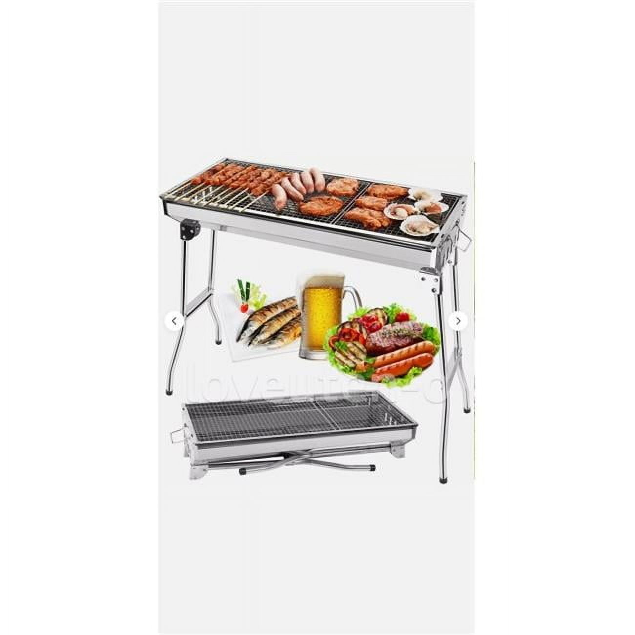 UTEN 255 BBQ Grill Charcoal Barbecue Grill Stainless Steel Folding Camping Yard Portable ...