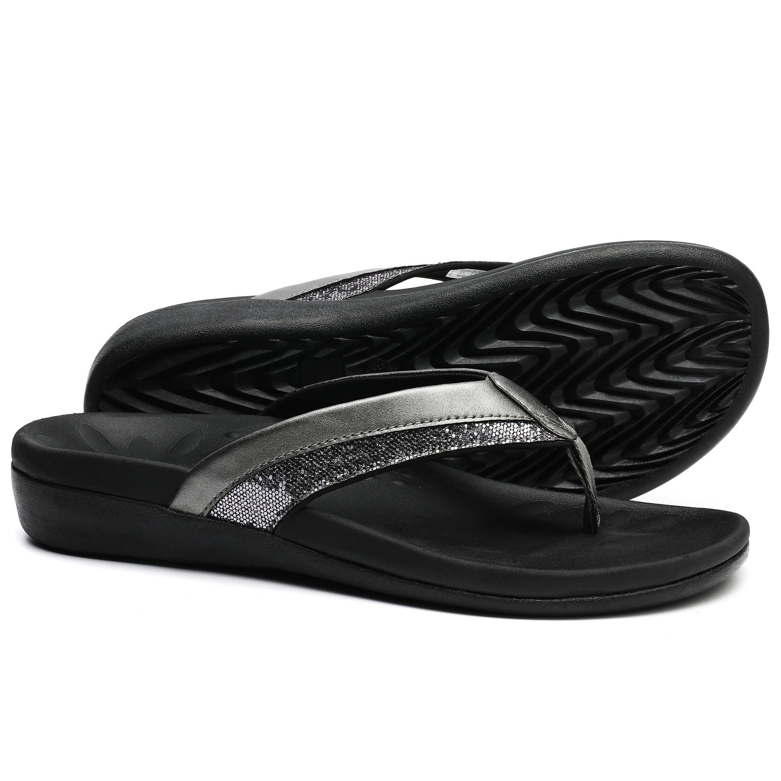 Womens Arch Support Flip Flops | Ladies Orthotic Thong Sandals +Comfort ...