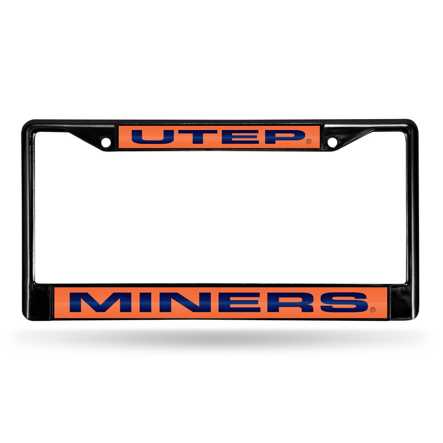 UTEP Miners NCAA Black Chrome Laser Cut License Plate Frame - Walmart.com