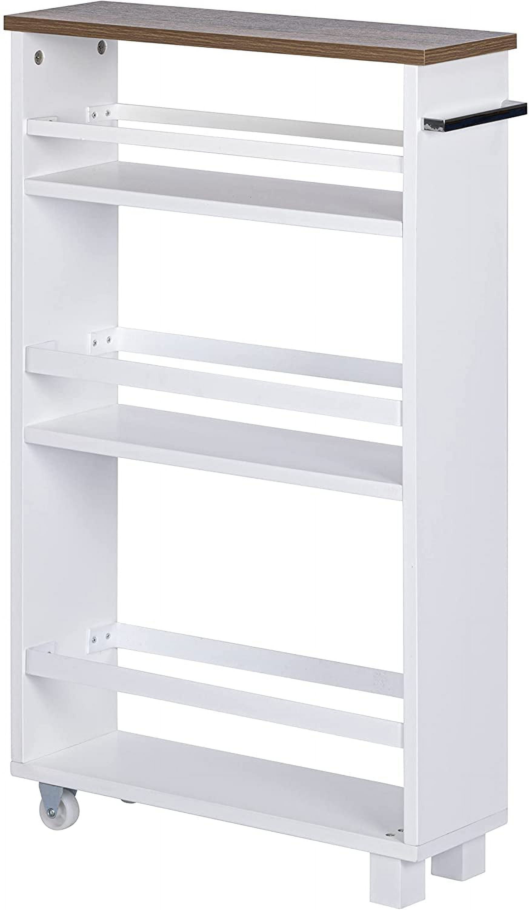 UTEX 3-Tier Slim Kitchen Storage Cart, Rolling Pantry Shelves Unit Rack ...