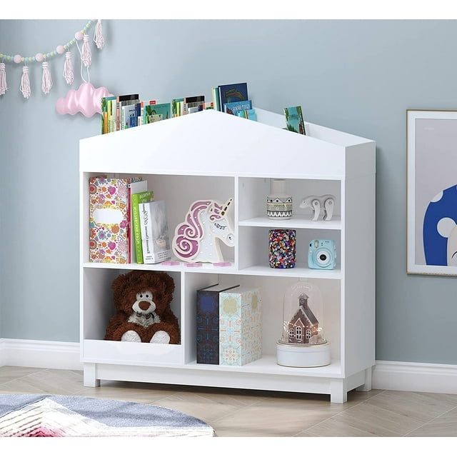 UTEX Wood Child's Bookshelf, Playhouse Book Shelves & Storage, Perfect ...